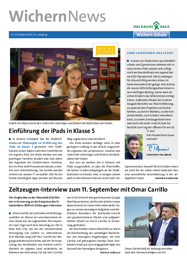 Wichern-News Herbstausgabe 2023 | Das Rauhe Haus